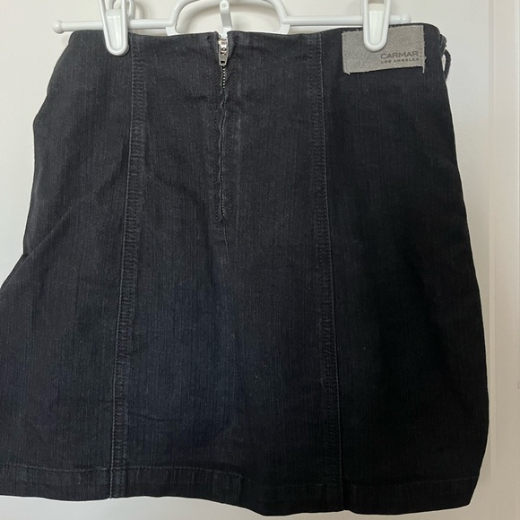 Carmar | Skirts | Carmar Black Denim Lace Up Mini Skirt | Poshmark